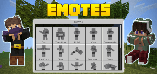 Emotes Mod(25 Emotes) - Mods for Minecraft