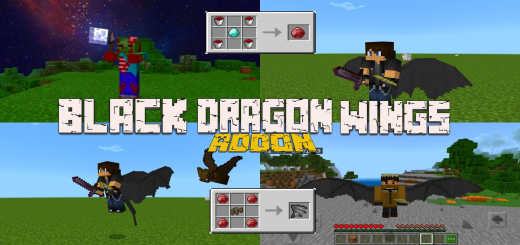 Black Dragon Wings Mod - Mods for Minecraft