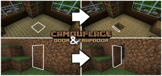 Camouflage Door & Trapdoor Addon - Mods for Minecraft
