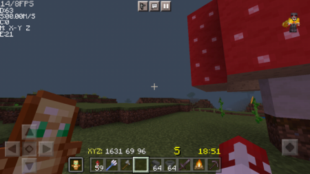 Coordinates HUD MCBE Textures pack - Mods for Minecraft