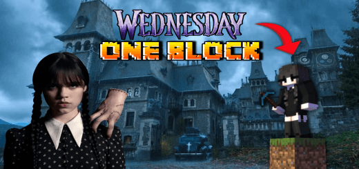 Map: Wednesday One Block - Mods for Minecraft
