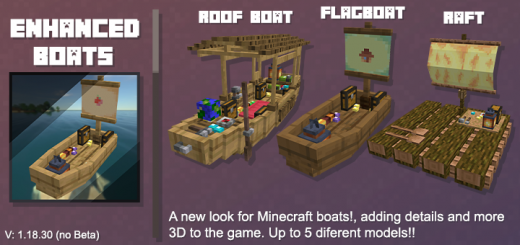 Enhanced Boats Texture pack - Mods for Minecraft