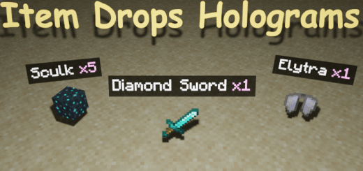 Holograms On Dropped Items Mod - Mods for Minecraft