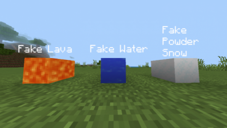 Fake Liquid Blocks Addon - Mods for Minecraft