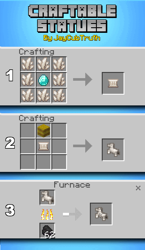 Craftable Statues Mod[ 280 types of craftable statues] - Mods for Minecraft