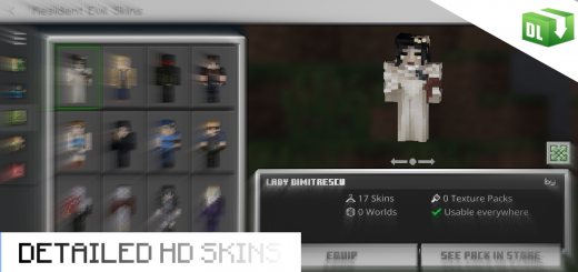 Resident Evil Character Skin Pack(17 Skins) - Mods for Minecraft