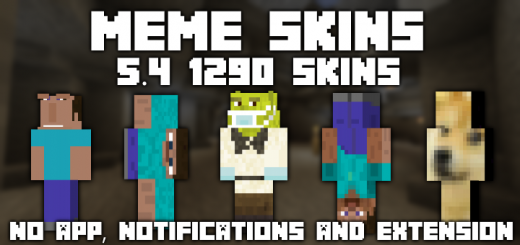 Meme Skins pack(1290 skins) - Mods for Minecraft