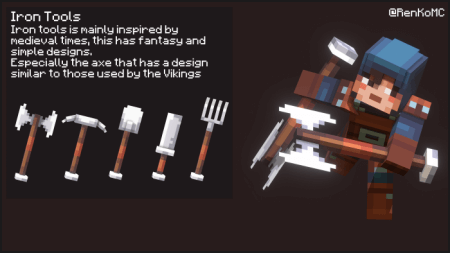 Ancient 3D Tools Texture - Mods for Minecraft