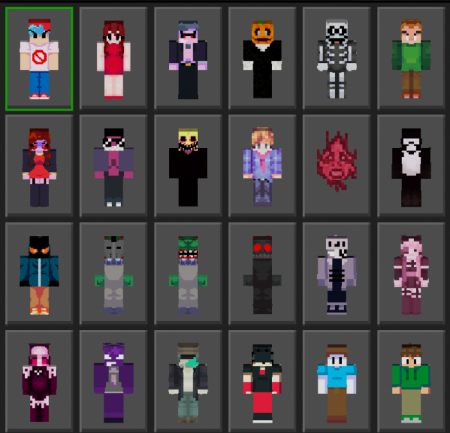 ULTIMATE Friday Night Funkin Skin Pack(64 FNF Skins) - Mods for Minecraft