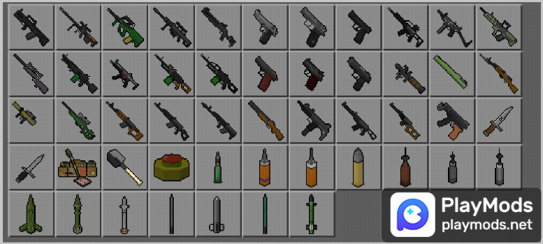 Russian military weapon mod V4 [more than 100 3D guns] - Mods for Minecraft