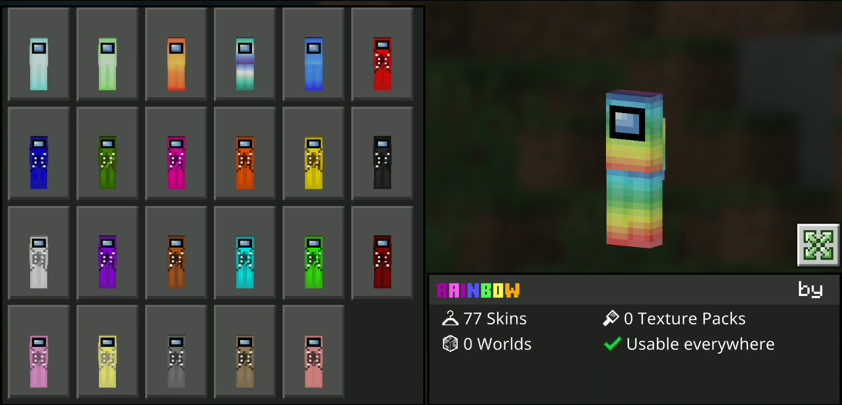 Among Us SkinPack - Mods for Minecraft