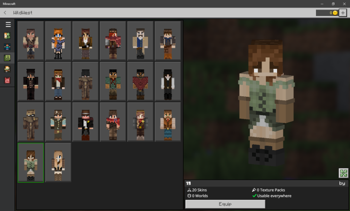 Wild West Skin Pack - Mods for Minecraft