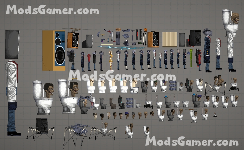 High Quality Mods For Melon Playground Skibidi Toilet(50+Characters And Weapons) - Mods for ...