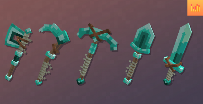 Items Reimagined Texture Pack(3D tools and weapons) - Mods for Minecraft