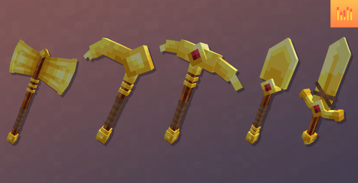 Items Reimagined Texture Pack(3D tools and weapons) - Mods for Minecraft
