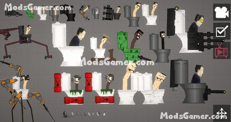 Cartoon Skibidi Toilet Mods v2 - Mods for Melon Playground Sandbox PG