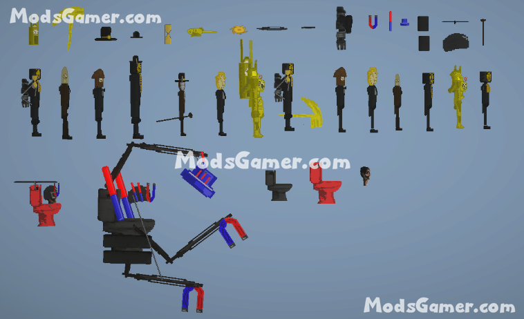 Skibidi Toilet Multiverse DomStudio Mod Pack 1[Chief Clockman,ClockWoman,etc] - Mods for Melon ...