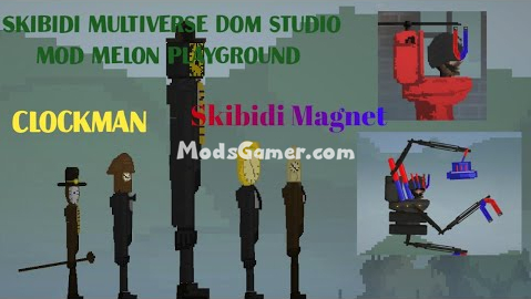 Skibidi Toilet Multiverse DomStudio Mod Pack 1[Chief Clockman,ClockWoman,etc] - Mods for Melon ...