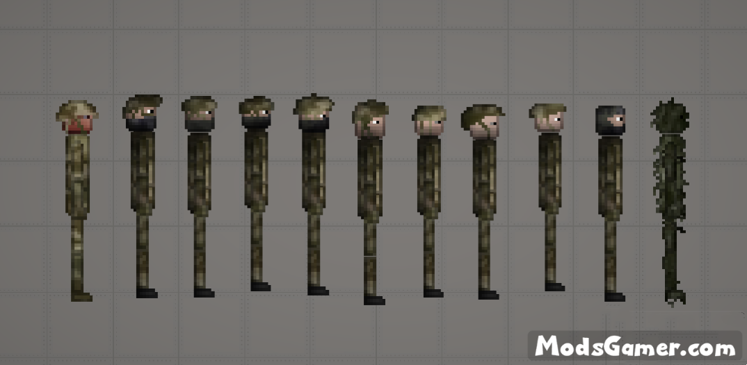 Soldiers Mod[11 Soldiers] - Mods for Melon Playground Sandbox PG