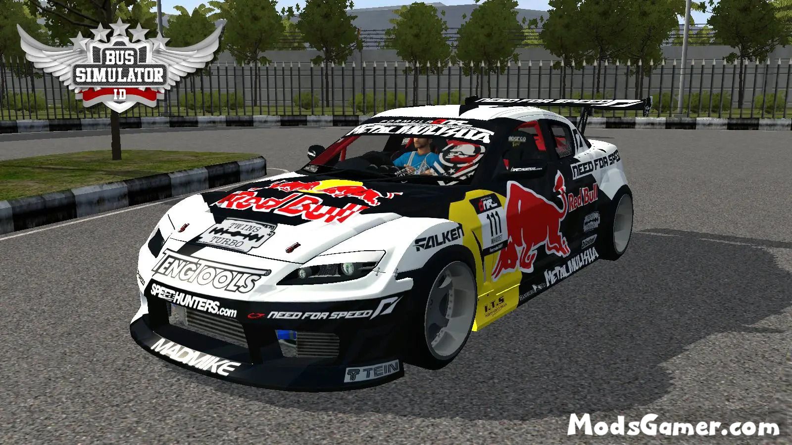 Mazda RX-8 Red Bull Livery Mod - Mods for Bus Simulator Indonesia / BUSSID