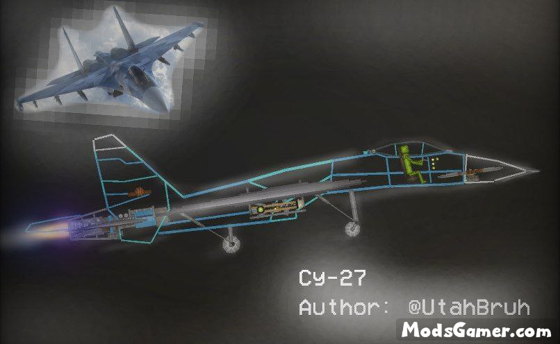Su-27 Fighter aircraft Mod - Mods for Melon Playground Sandbox PG