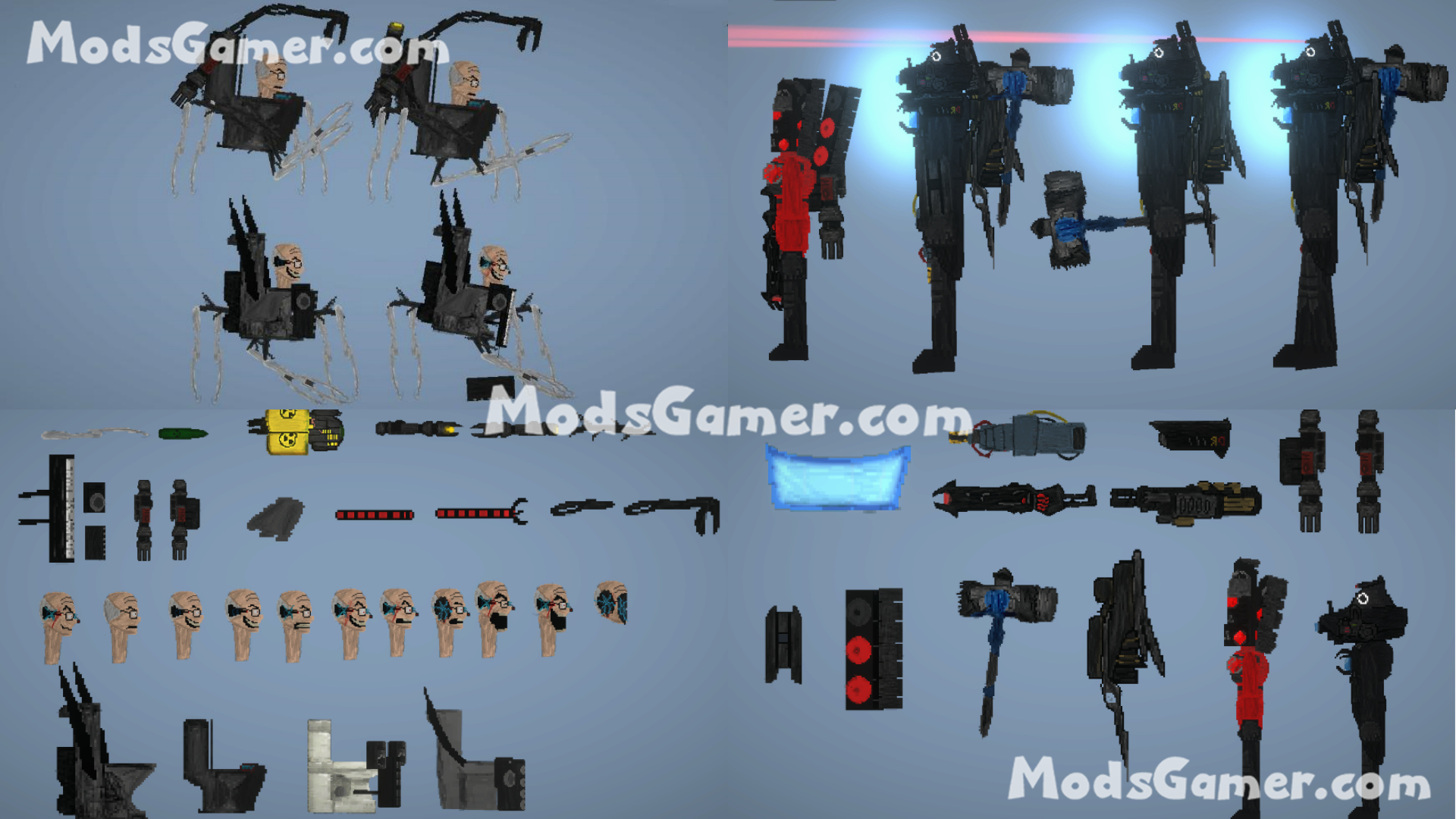 Upgrade Scientist Skibidi Toilet,Titan Cameraman,Titan Speakerman Mod - Mods for Melon ...