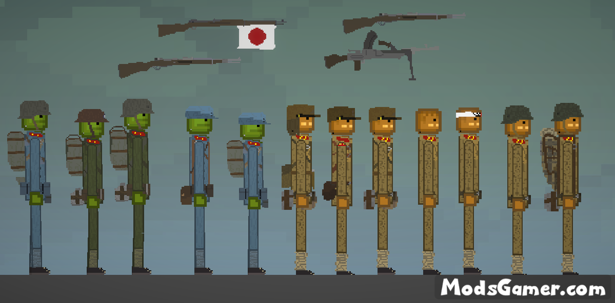 WWII Chinese and Japanese Soldiers and Weapons Mod - Mods for Melon ...