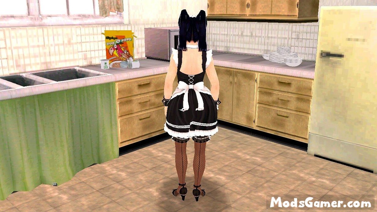 Nyotengu Maid Costume Skin Mod - Mods for Grand Theft Auto: San Andreas ...