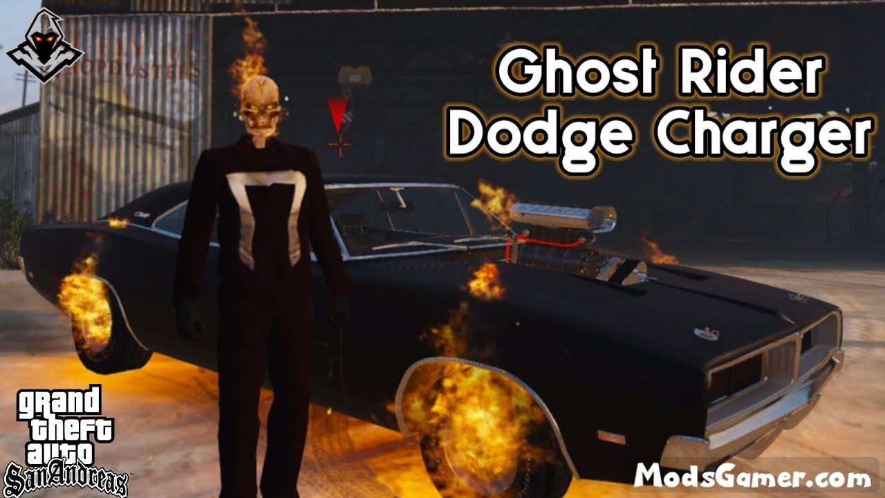 Ghost Rider Dodge Charger Mod(Only DFF) - Mods for Grand Theft Auto ...