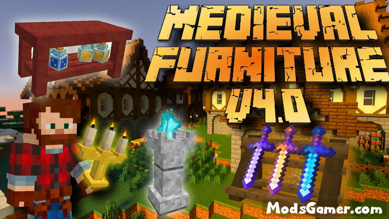 Medieval Furniture Addon V4.1 (Light Blocks) mod - Mods for Minecraft