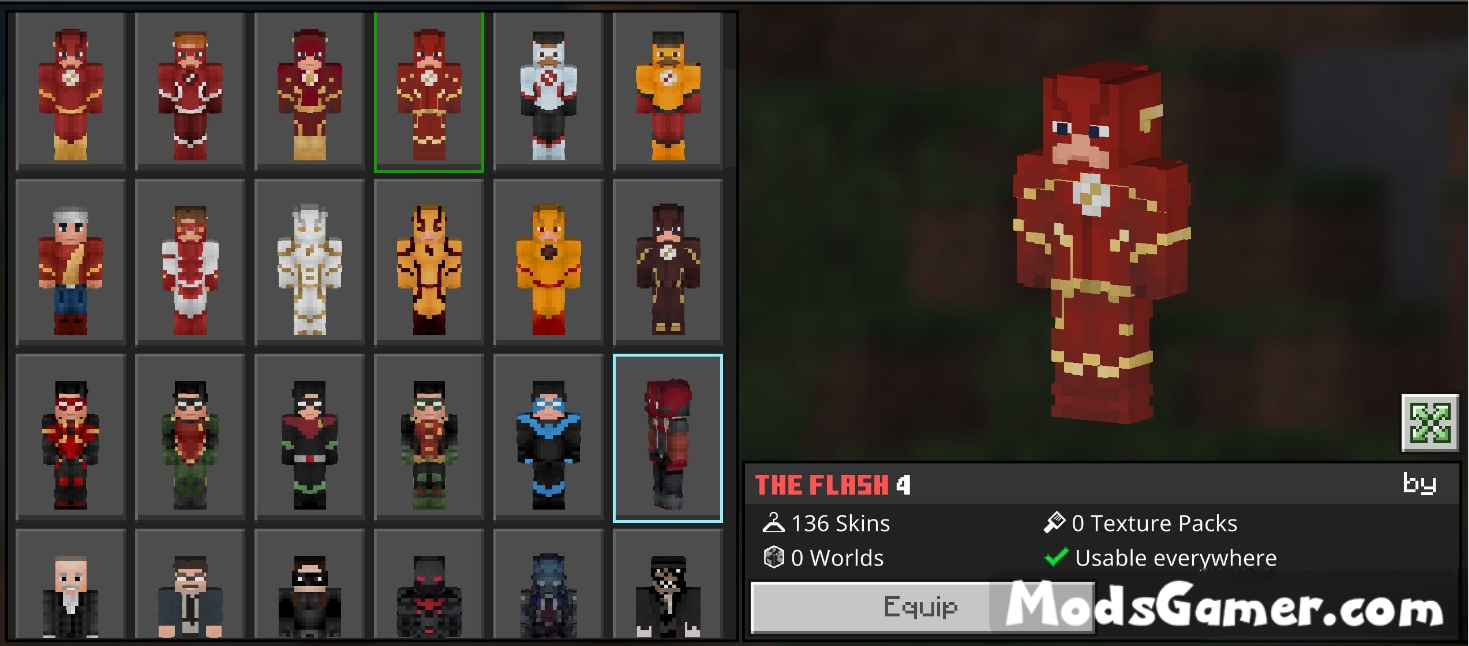 Minecraft PE Skin Pack: DC Universe | ModsGamer.com