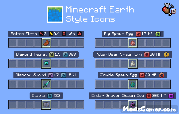 Item Info+ Textures pack - Mods for Minecraft