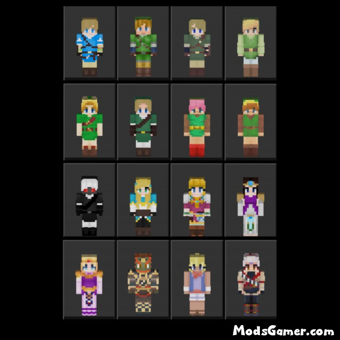 The Legendary Zelda Skin Pack 2.0 - Mods for Minecraft