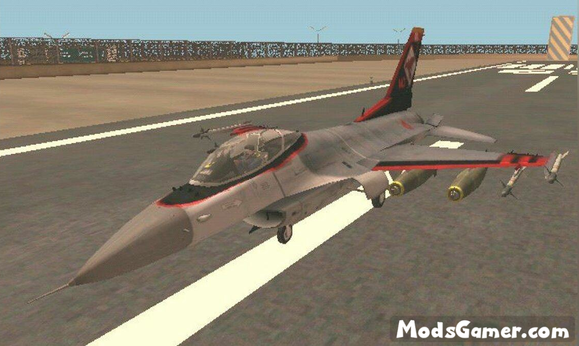 GTA SA General Dynamics F-16 “Fighting Falcon” | ModsGamer.com