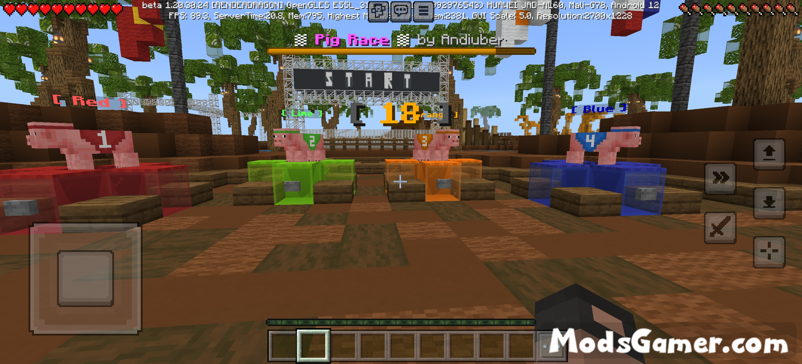 Minecraft PE Pig Race Map | ModsGamer.com