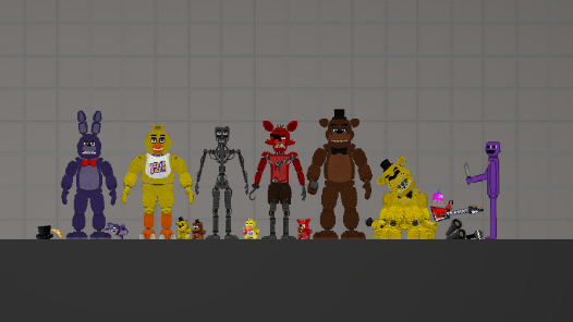 Five Nights at Freddy's Characters V3 Mod(FNAF) - Mods for Melon Playground Sandbox PG