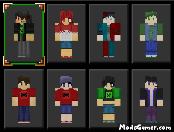 Gamers Gaming Skin Pack - Mods for Minecraft
