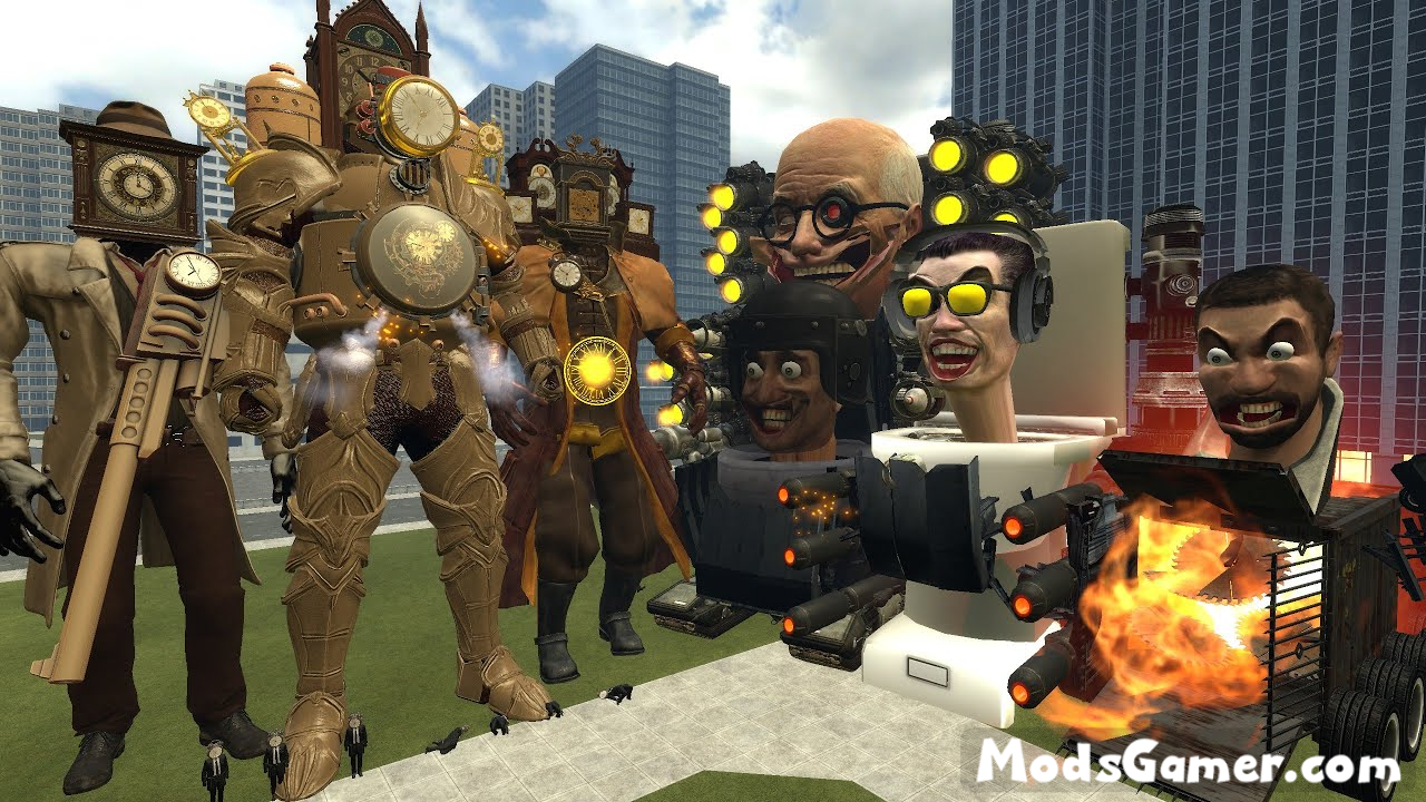 How to Download Melon Sandbox Skibidi Toilet Multiverse Clockman Mod Pack | ModsGamer.com