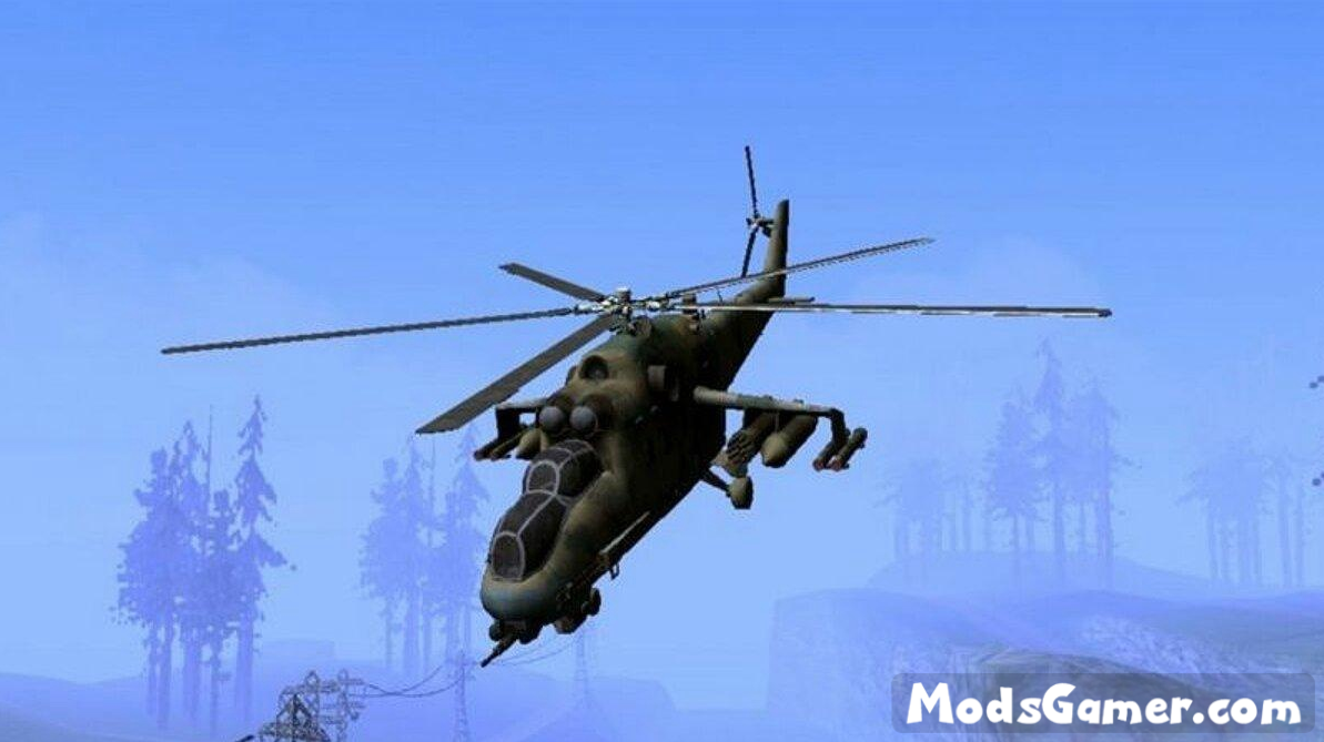 GTA SA Call of Duty Series Mil-Mi 24D Hind Mod | ModsGamer.com
