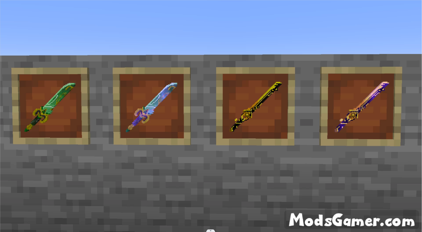 Minecraft PE Genshin Impact Sword Pack Mod | ModsGamer.com