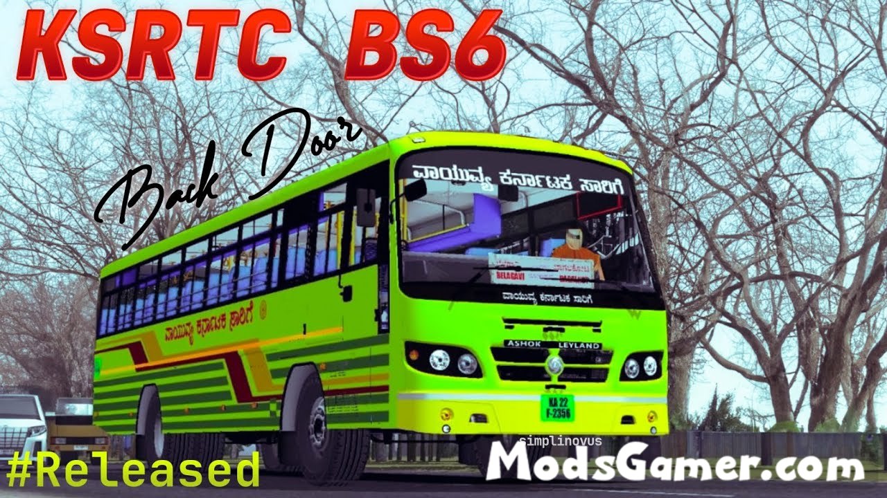 KSRTC BS6 Back Door Bus Mod - Mods for Bus Simulator Indonesia / BUSSID