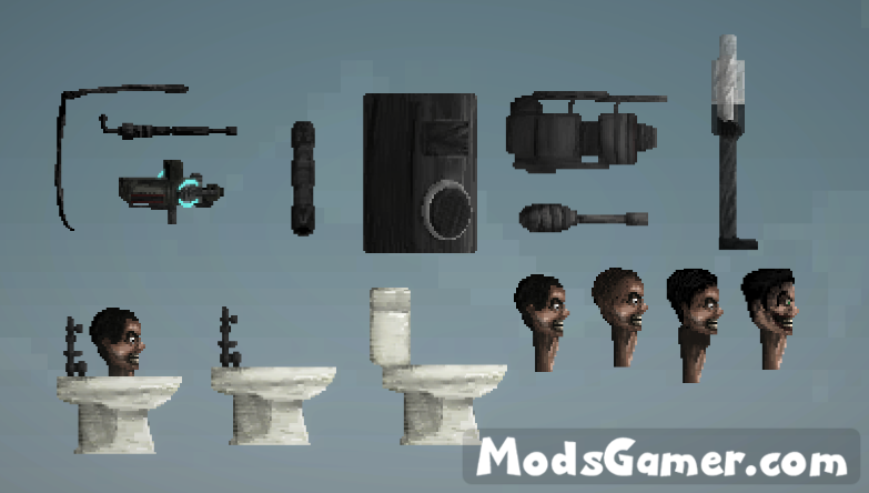 Axo‘s Skibidi Toilet Mod Pack 7 - Upgraded Gman Toilet - Mods for Melon Playground Sandbox PG