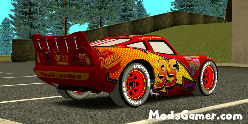 Lightning McQueen Mod - Pixar Cars - Mods for Grand Theft Auto: San ...