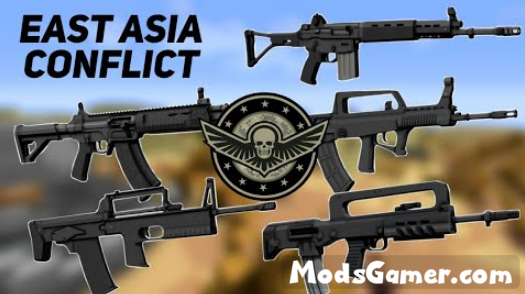 East-Asia Conflict v1 3D Guns Addon - Mods for Minecraft