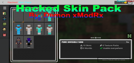 Skin Pack:Hacked - Mods for Minecraft