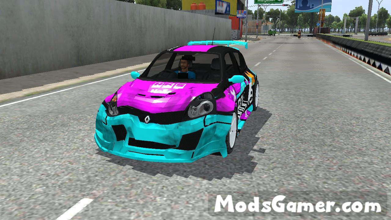 Renault Clio V6 BubbleGum NFS Livery - Mods for Bus Simulator Indonesia ...