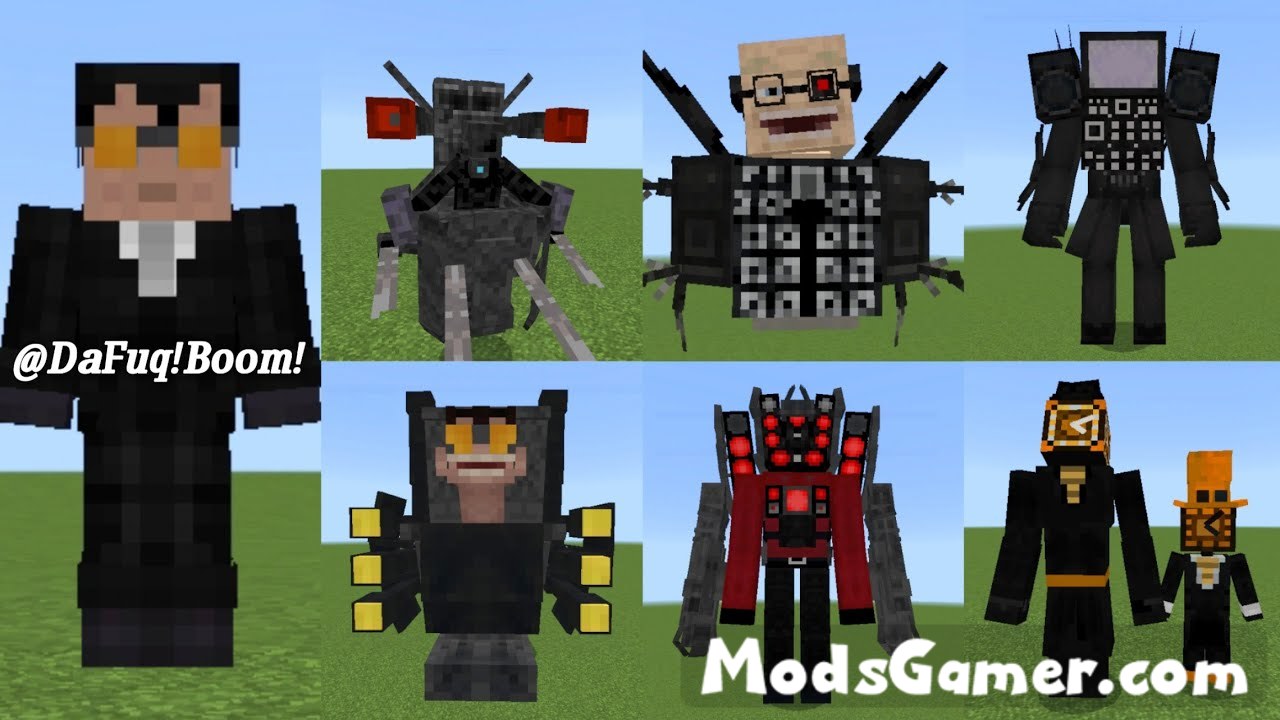 Skibidi toilet clockman Mod[46 characters] - Mods for Minecraft