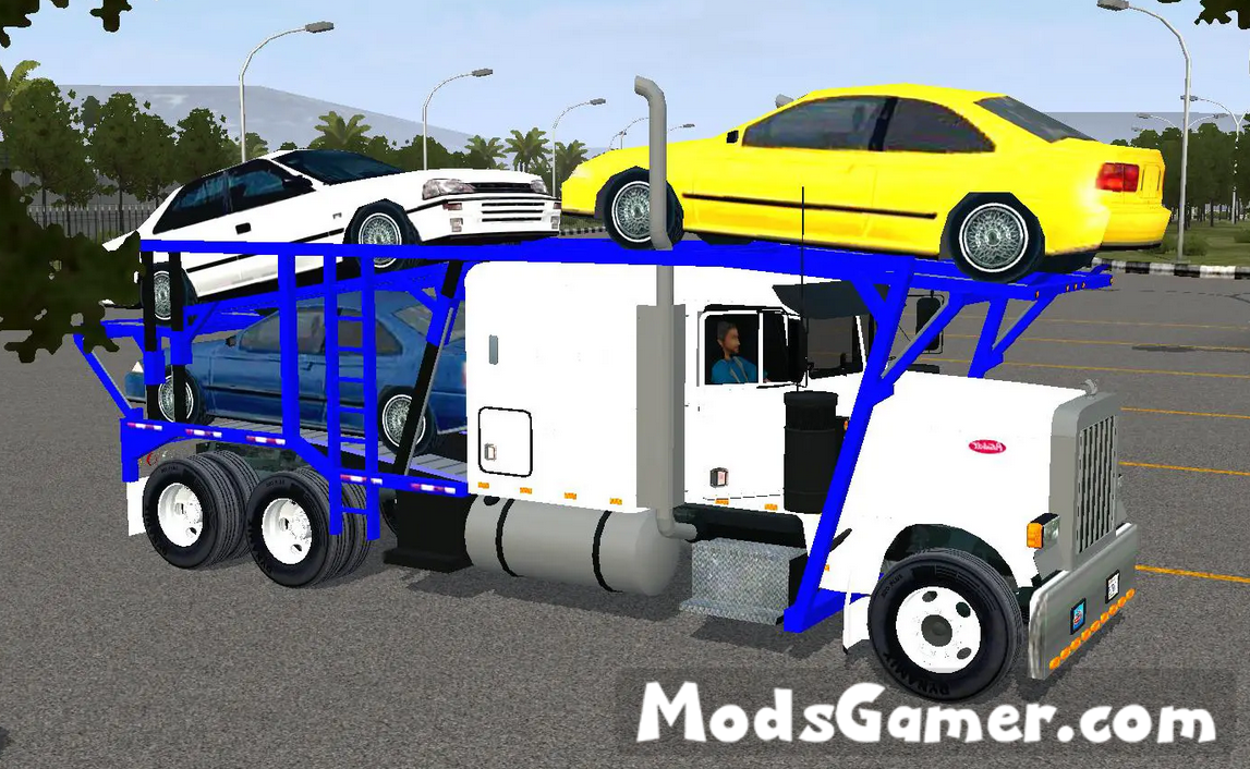 Truck Peterbilt 379 Packer Muatan Mobil Mod - Mods for Bus Simulator ...