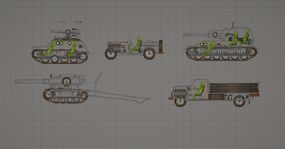 Collection of military vehicles - Mods for Melon Playground Sandbox PG