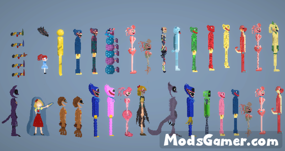 Poppy Playtime Pack Mod(31 Characters) - Mods for Melon Playground ...